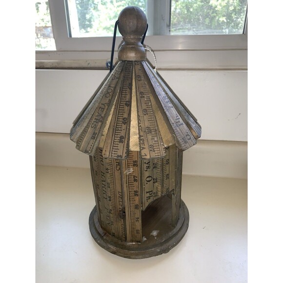 Handmade | Accents | Rustic Yardstick Birdhouse Bird Cottage Fairy ...